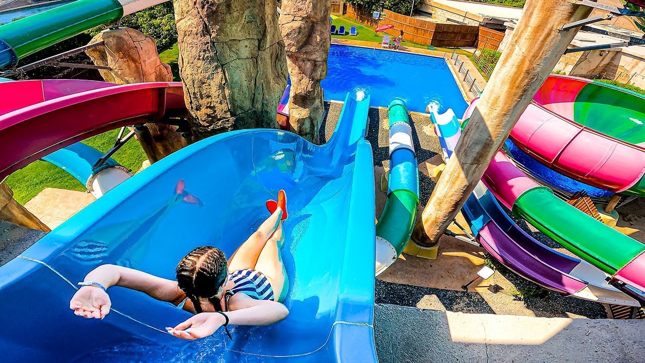 Free Fall Water Slide at Al Montazah Waterpark - YouTube
