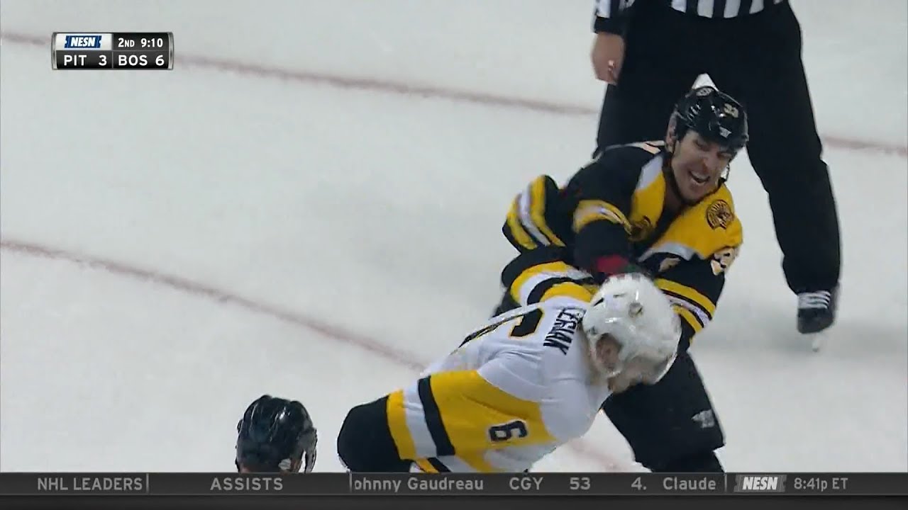 Zdeno Chara fights Jamie Oleksiak 3/1/18 - YouTube