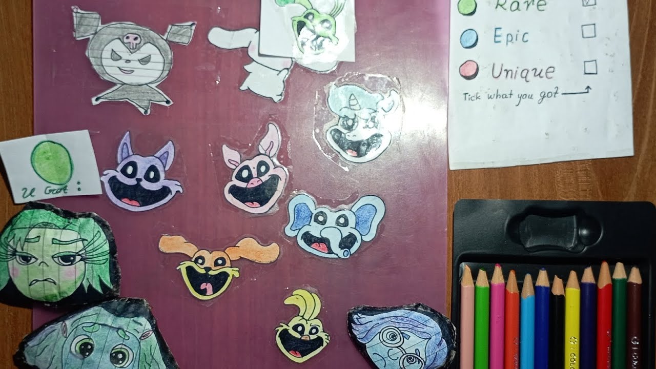 how to make poppy playtime chapter 3 smiling critters stickers. watch ...