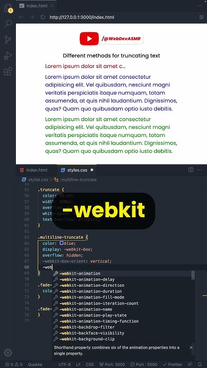 Truncate Text With These Css Tricks Shorts Css Csstips Youtube