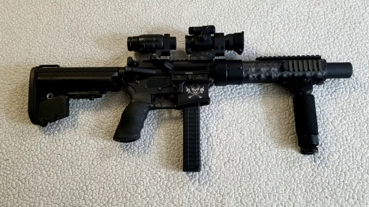 Suppressed 9mm AR - YouTube