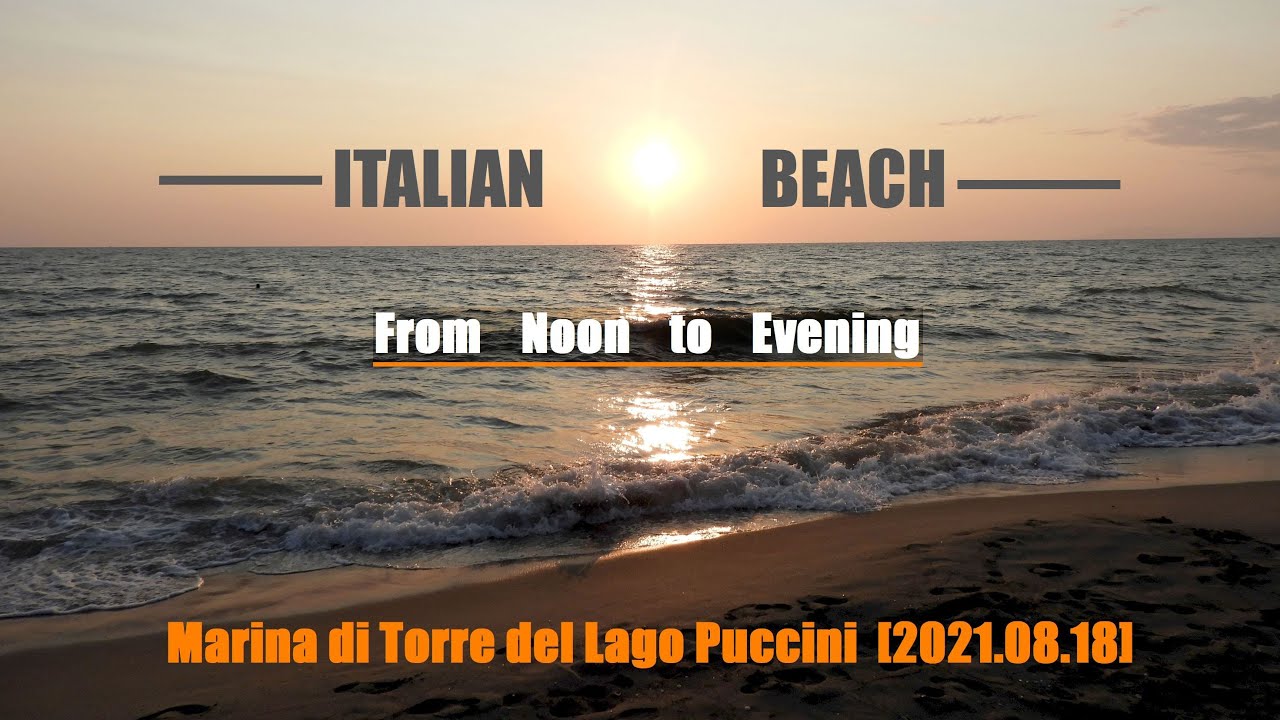 Beautiful Italian beach. From noon to evening. Marina di Torre del Lago ...