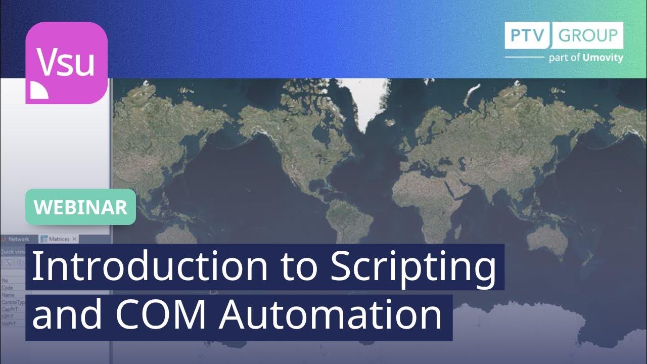 Webinar: Introduction to scripting and COM automation in PTV Visum - YouTube