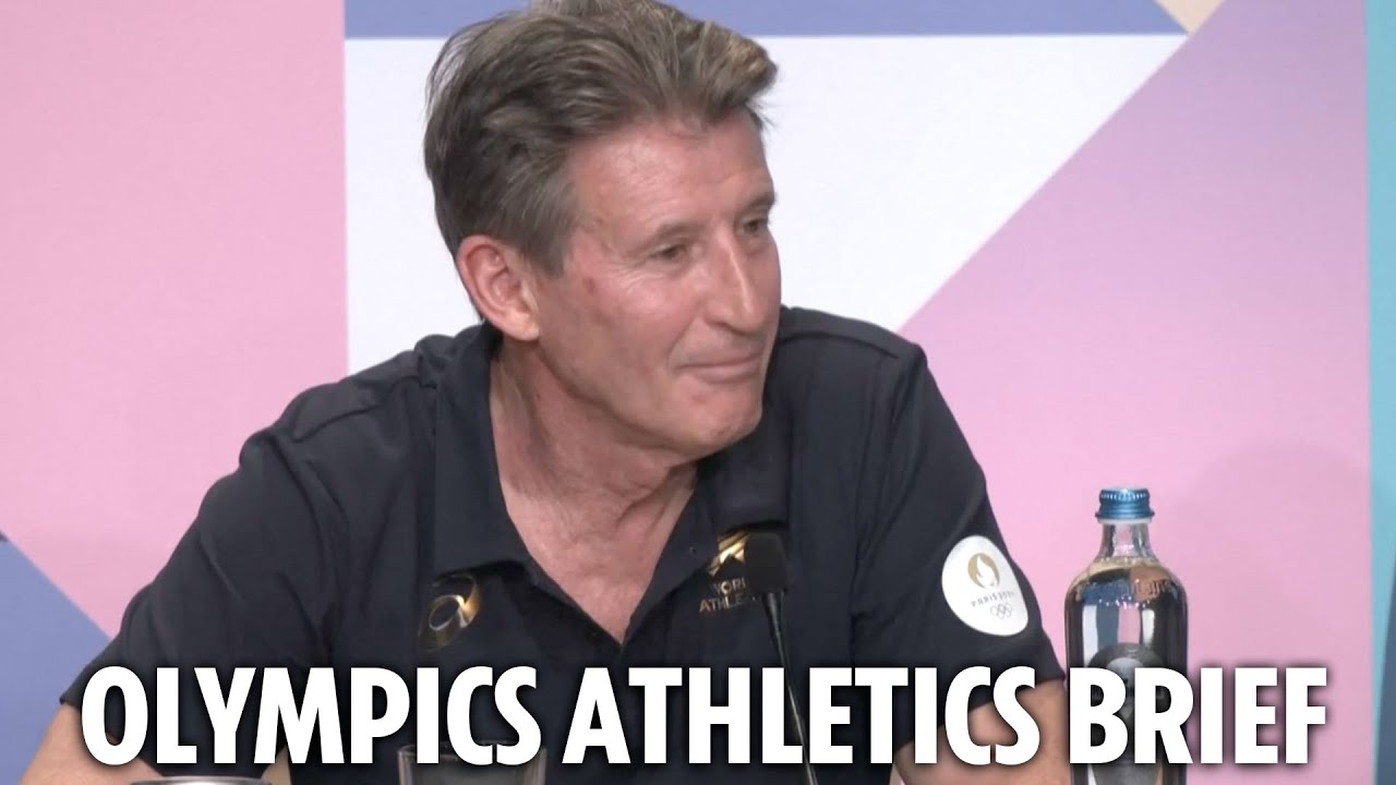 World Athletics President Seb Coe briefs media as Olympics track and ...