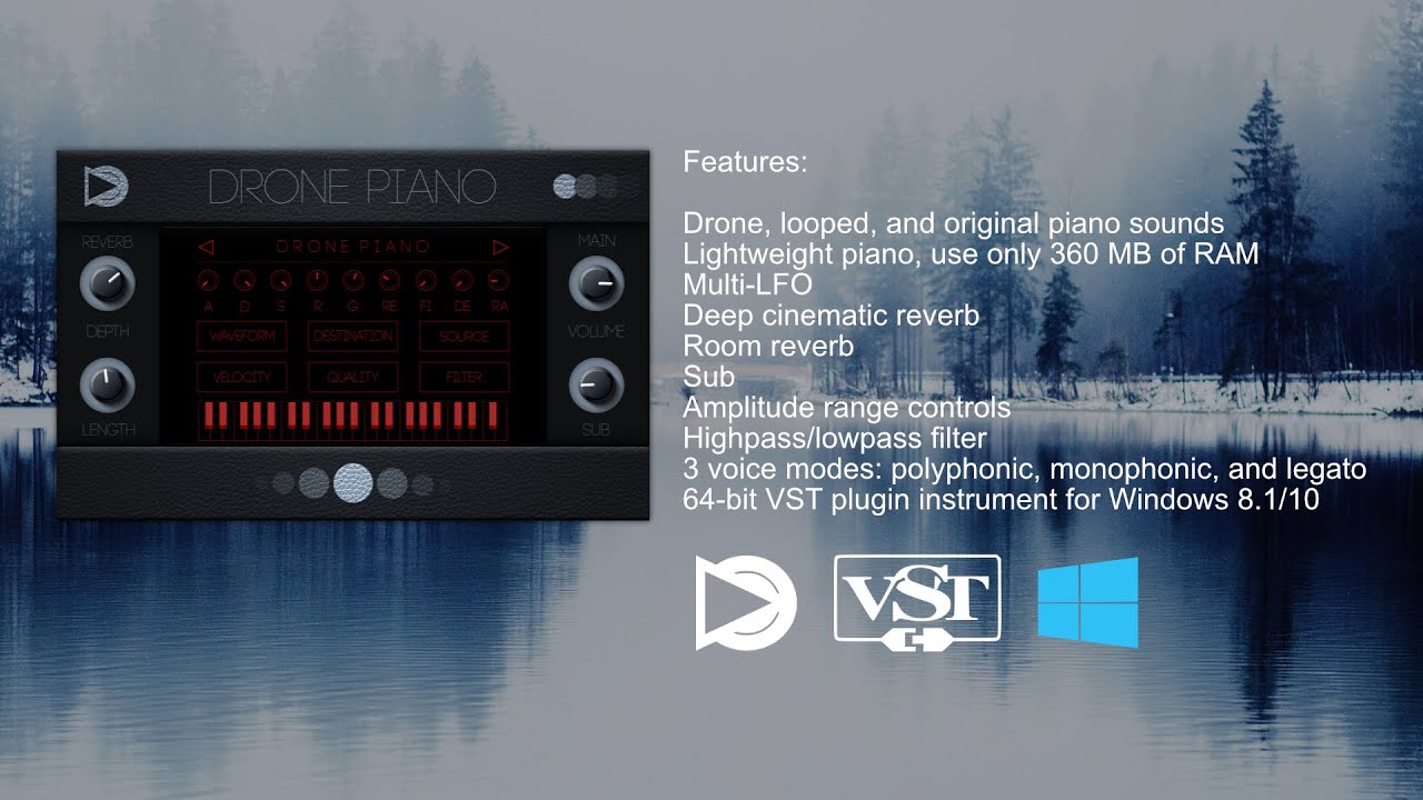 Drone Piano 64-bit VST plugin instrument for Windows - YouTube