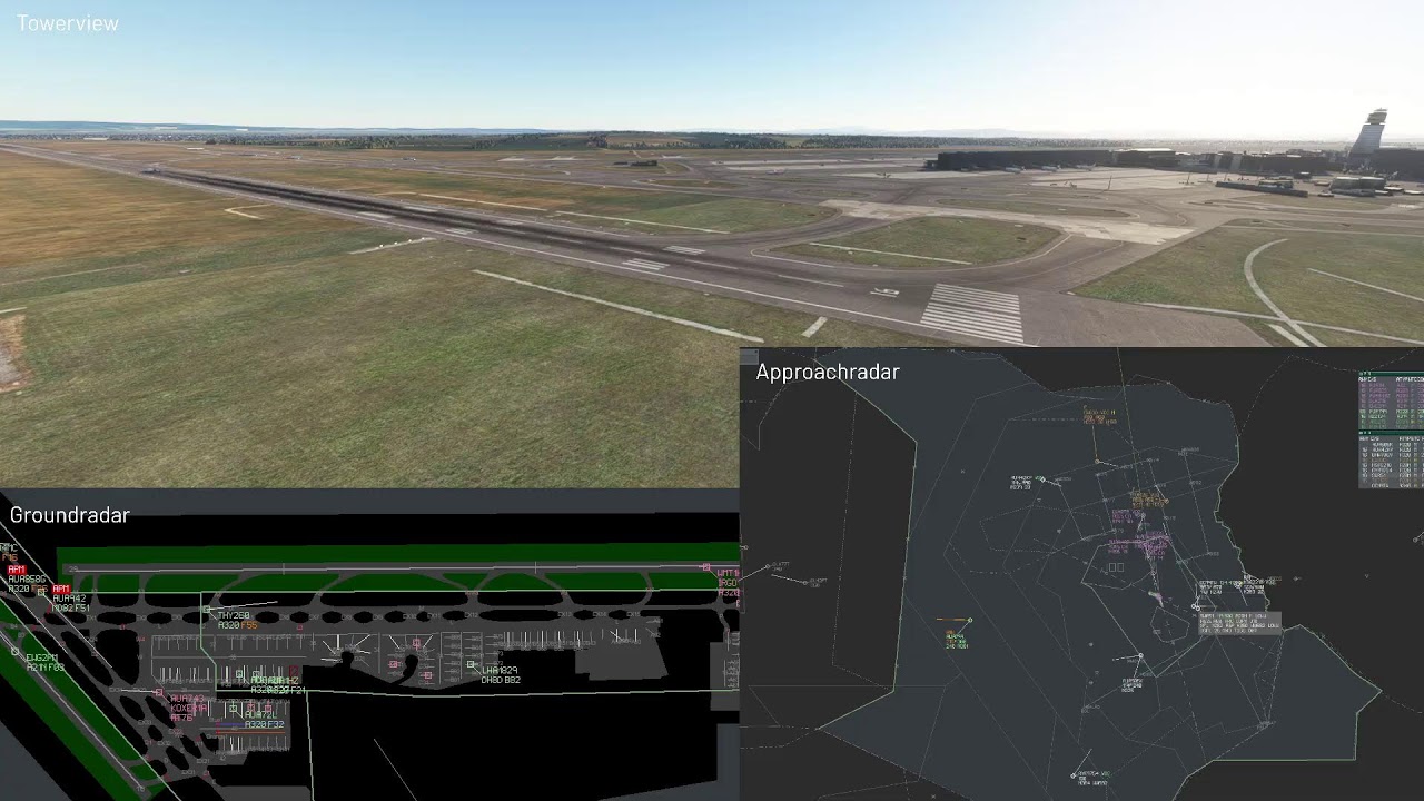 Wien Radar on VATSIM / LOWW_APP during Tel Aviv Shuttle - YouTube