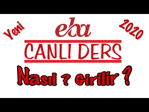 EBA Canlı Derse Nasıl Girilir | Canlı Derse Nasıl Katılırım 2020 YENİ