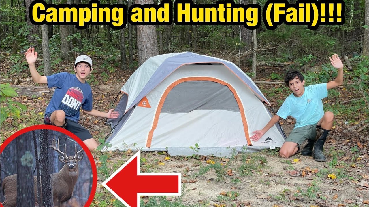 Camping and Hunting!!! (Epic Fail) - YouTube