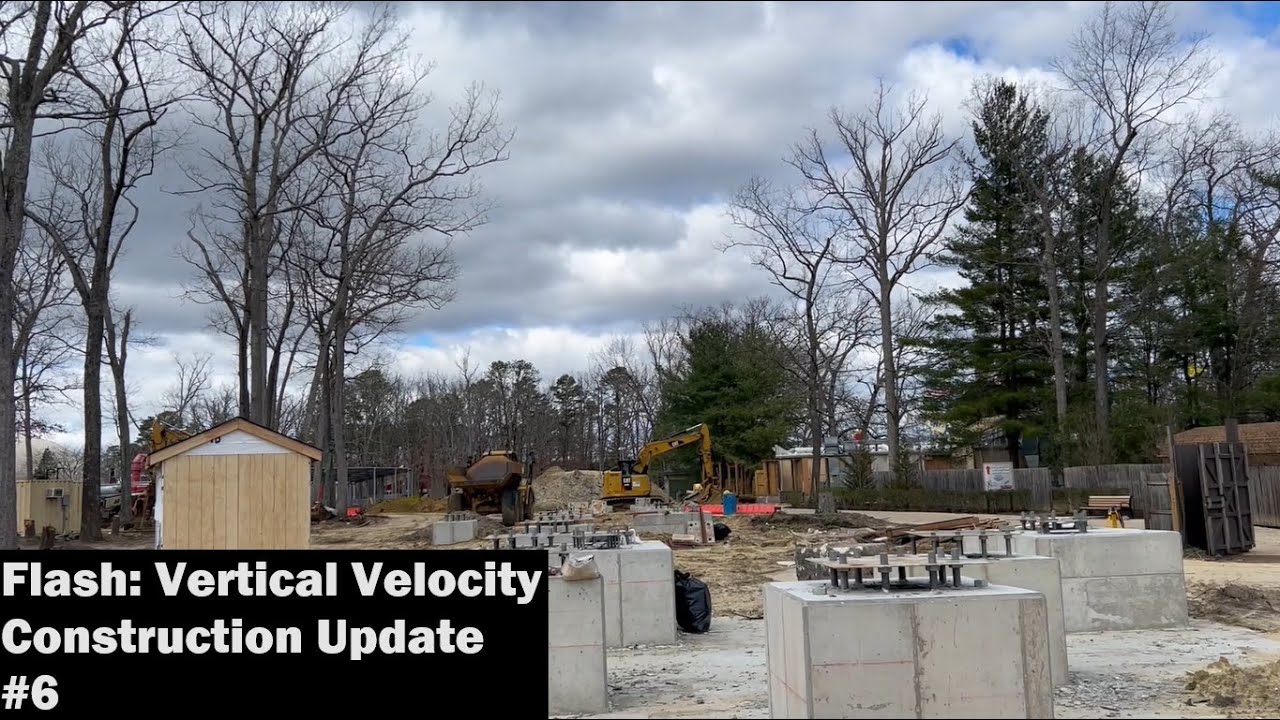 Flash: Vertical Velocity Construction Update #6 - More track, supports, and footer work! - YouTube