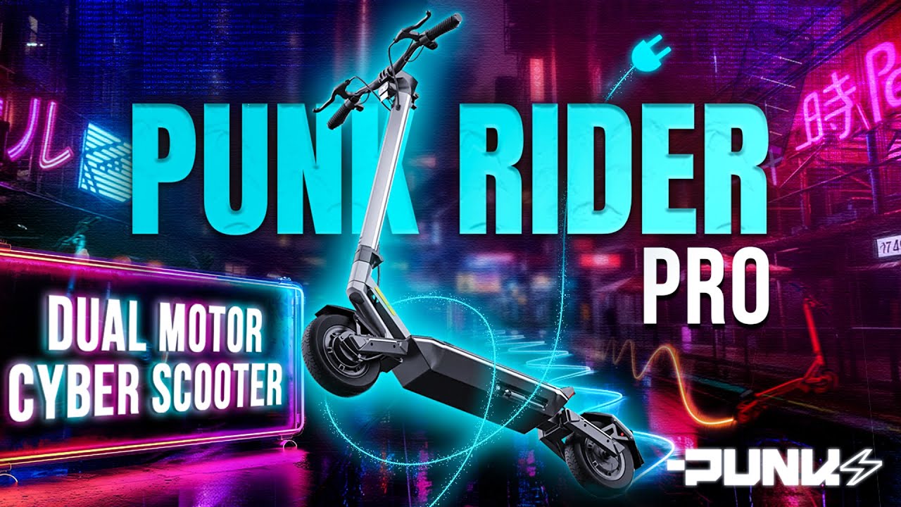 Punk Rider Pro - Dual Motor Cyber Scooter - YouTube