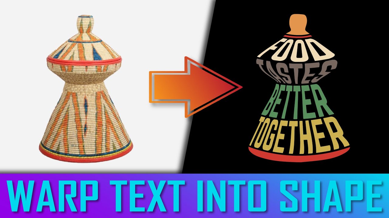 How to Warp Text into Custom Shapes in Illustrator - YouTube