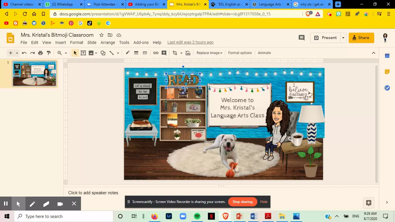 Adding links to the bitmoji classroom in google slides - YouTube