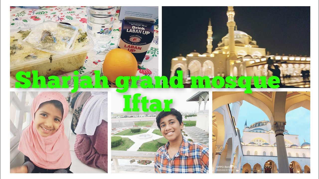 Sharjah Grand Mosque Iftar/ Outdoor Iftar Vlog - YouTube