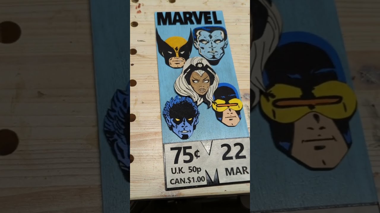 X-MEN Corner Box Art (laser engraved and hand painted) #shorts #xmen # ...