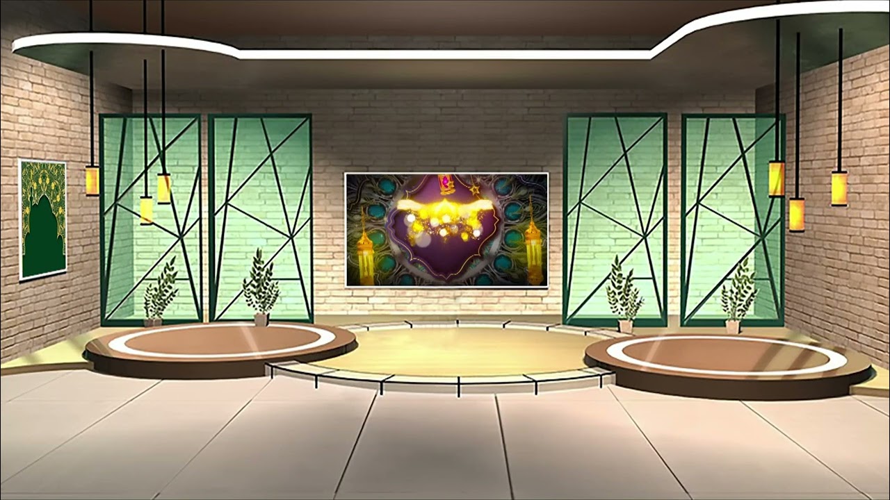 Free Islamic Studio, Islamic Virtual Studio Green Screen Video - YouTube