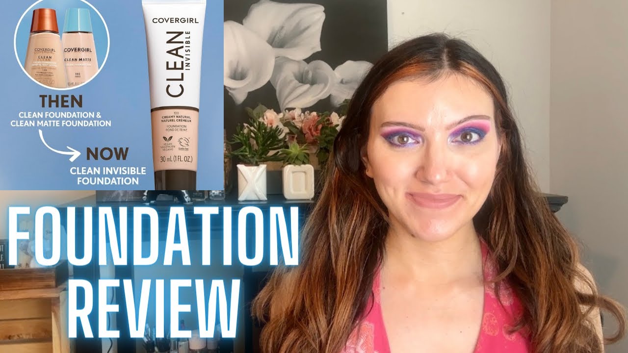 NEW COVERGIRL CLEAN INVISIBLE FOUNDATION REVIEW & WEAR TEST - YouTube