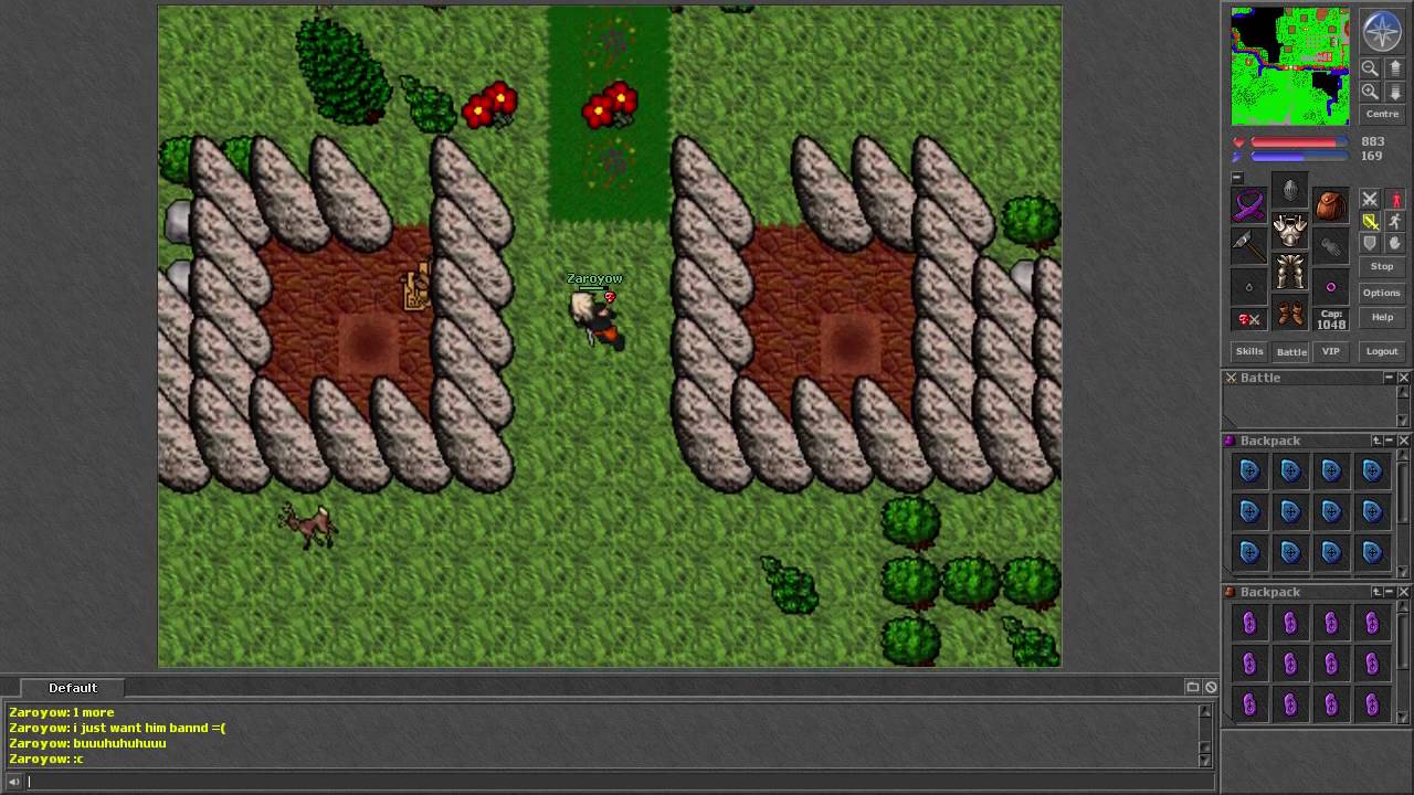 Tibia [7.4] 64 EK with red skull PKs until ban - YouTube