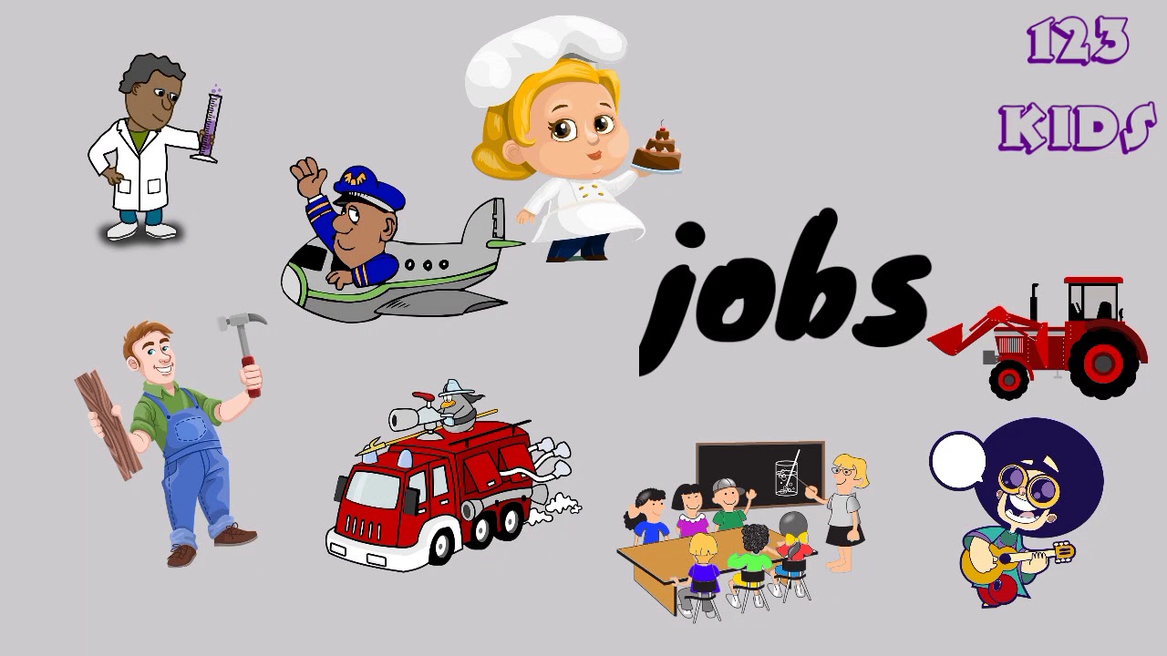 learning jobs for kids 👮‍♂️👩‍🌾 learning jobs and tools for kids👩‍🌾👮‍♂️ ...