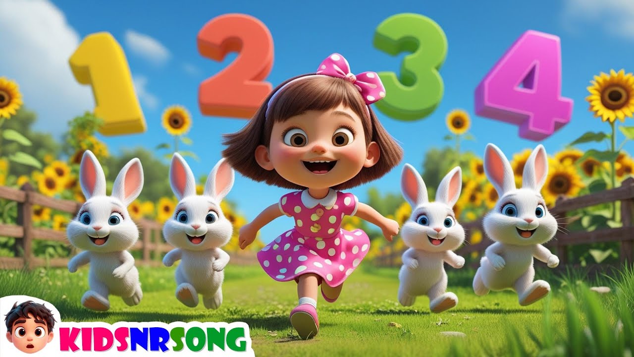 Little Bunnies Hop Hop Learning Song for Kids | Funny Bunny Dance Kids ...