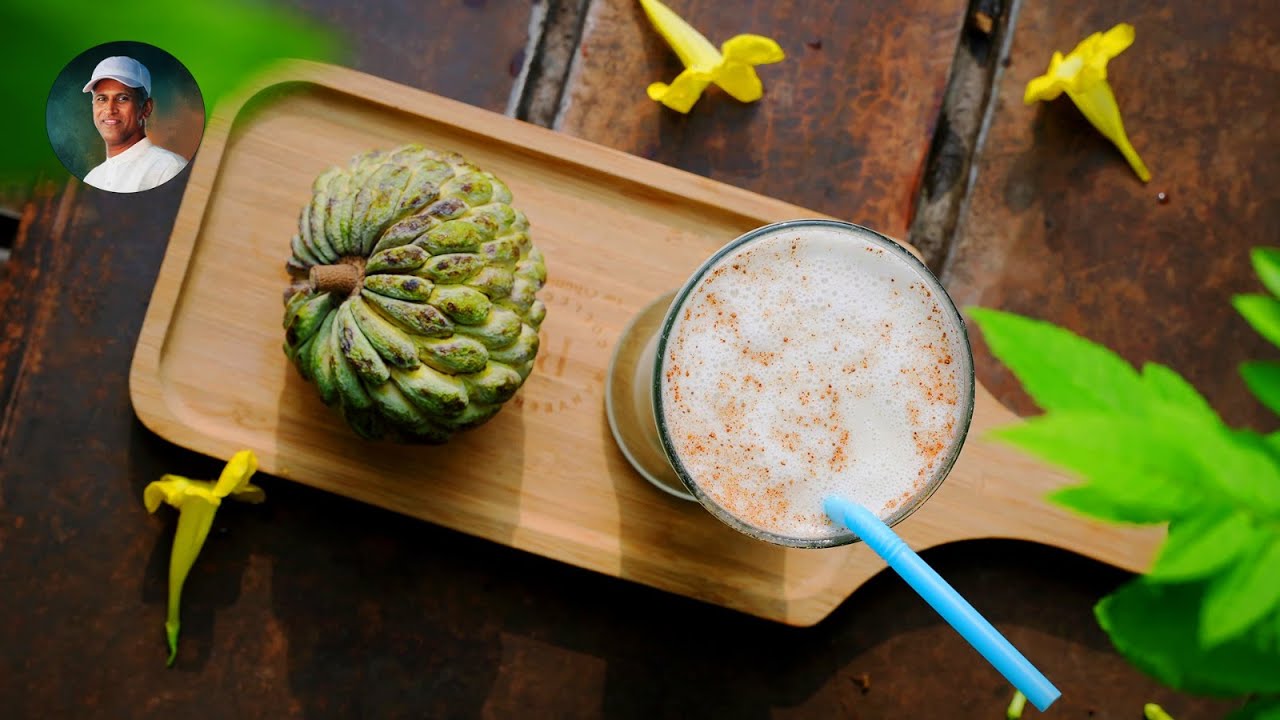 Tasty Custard Apple Smoothie | Sitaphal Milkshake in Telugu| Manthena's ...
