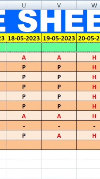 Attendance Sheet Automatic Date & Weekend Name in Excel || #excel #moreinformation #rohit # ...