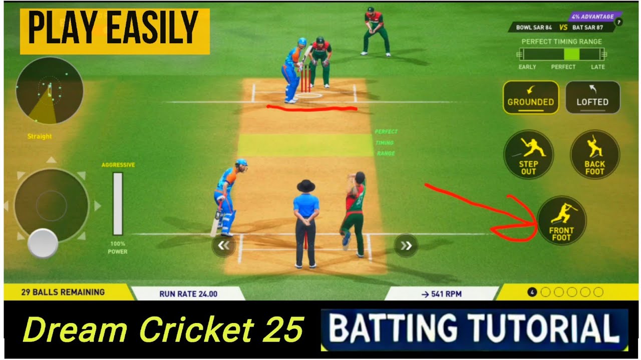 "Dream Cricket 25 Batting Tips & Controls Guide | Master Batting Like a ...
