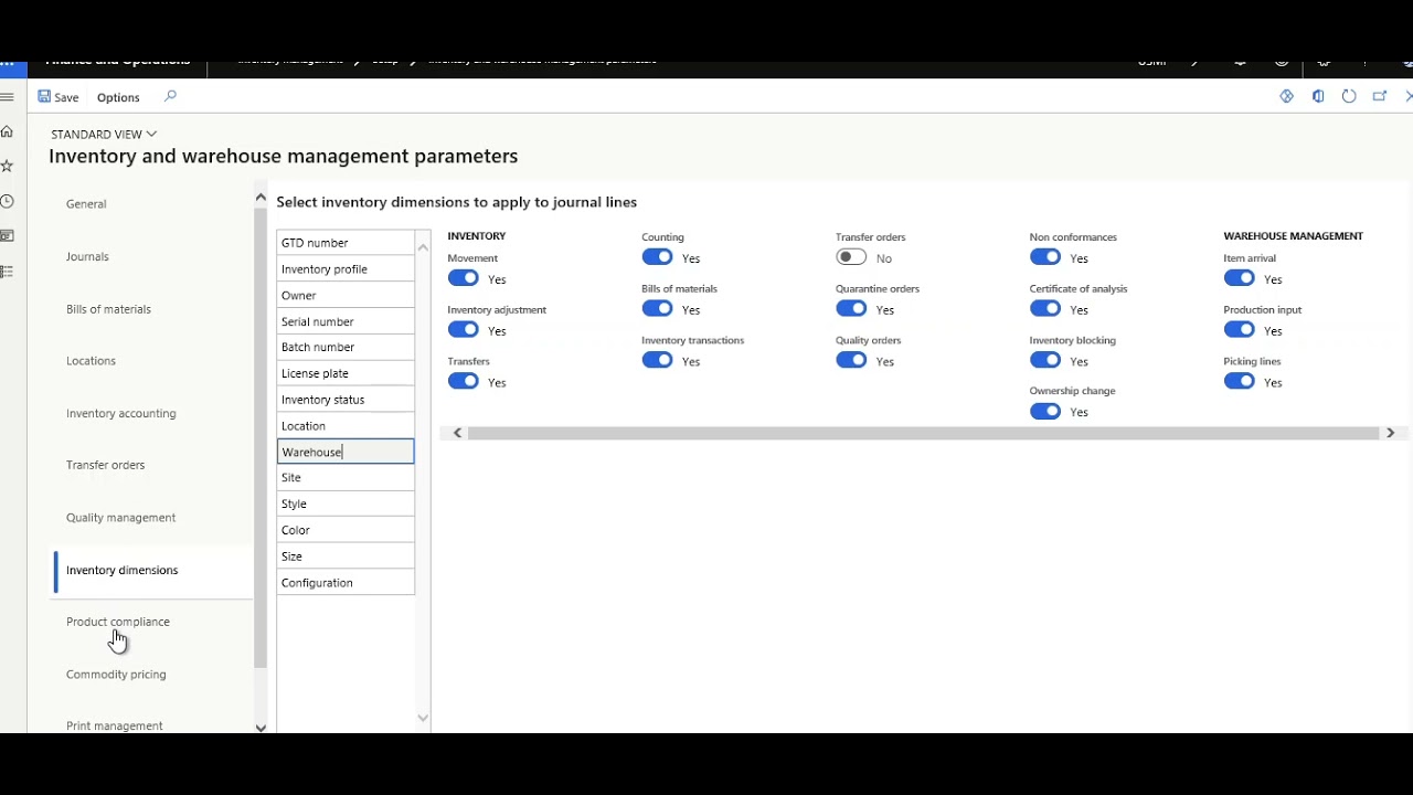 38 D365FO Inventory Management parameters Overview - YouTube #Learn ...