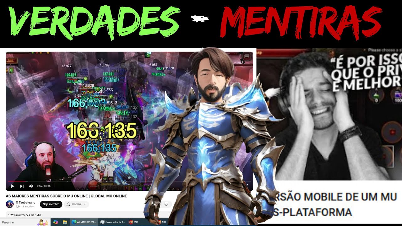 (Mu Online) React O Taubateano " Mentiras sobre o global mu online ...