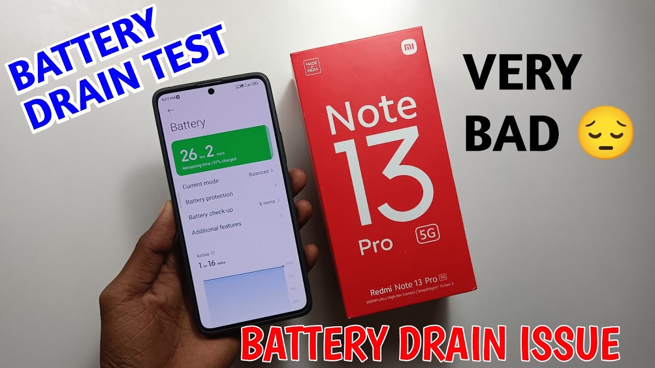 Redmi note 13 pro 5G Battery Drain Test//redmi note 13 pro 5G battery ...