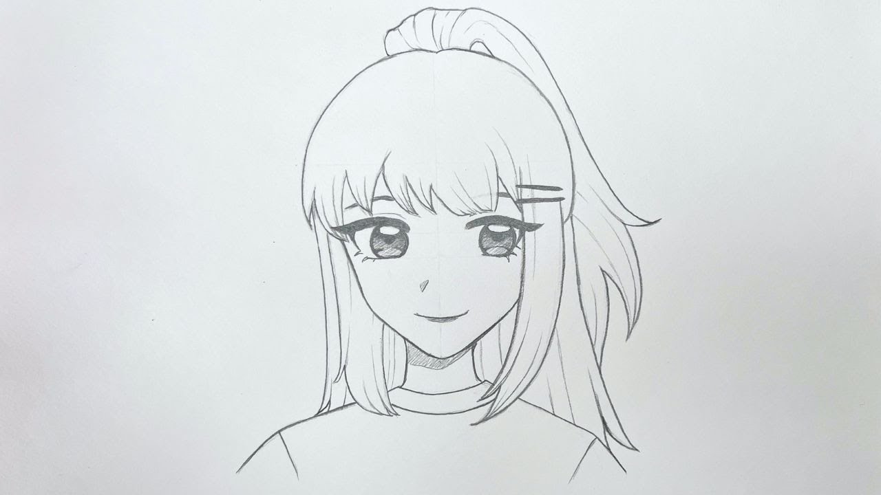 How To Draw A Cute Anime Girl // Step By Step Drawing Tutorial ...