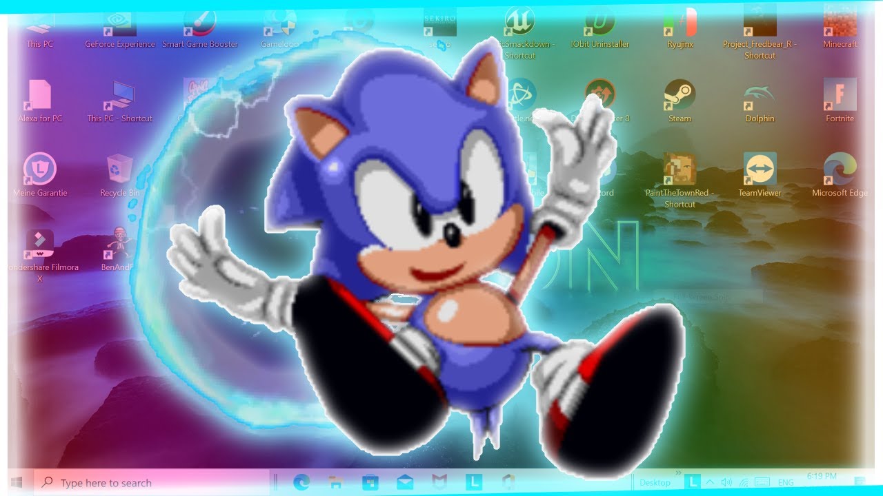 SONIC ON MY DESKTOP ANIMATION!!!! - YouTube