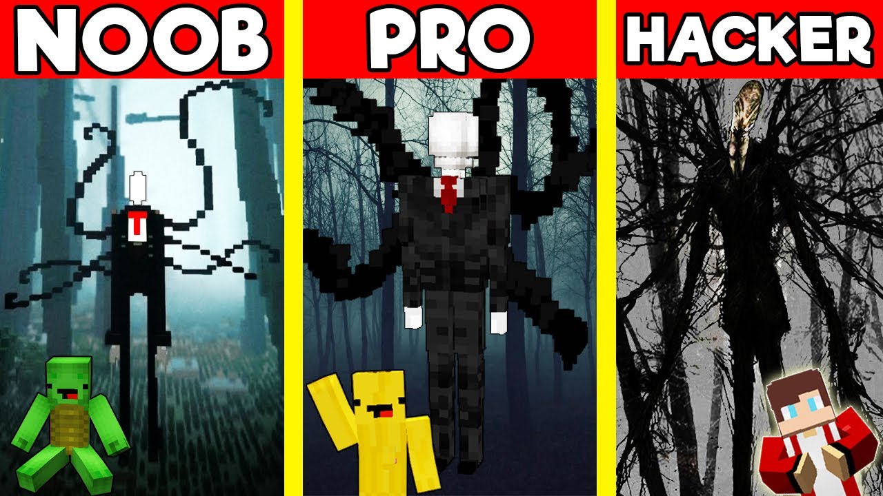 SLENDERMAN Build Battle In Minecraft - NOOB VS PRO CHALLENGE - Maizen ...