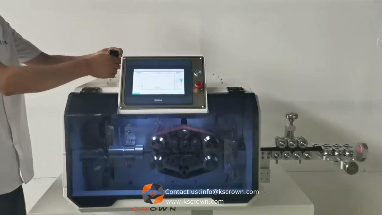 Automatic Wire Cutter Machine WL-615Q - Suzhou Crown - YouTube