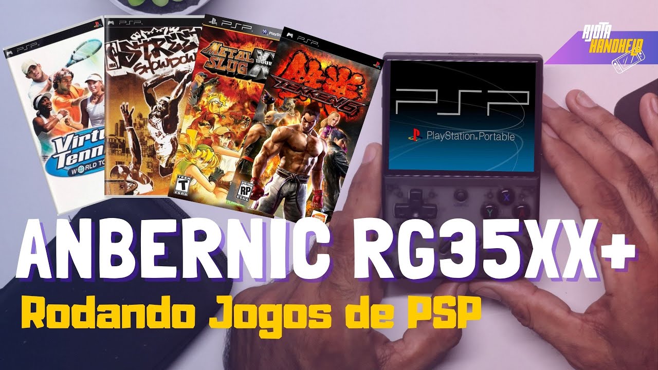 ANBERNIC RG35XX PLUS RODANDO JOGOS DE PSP - YouTube