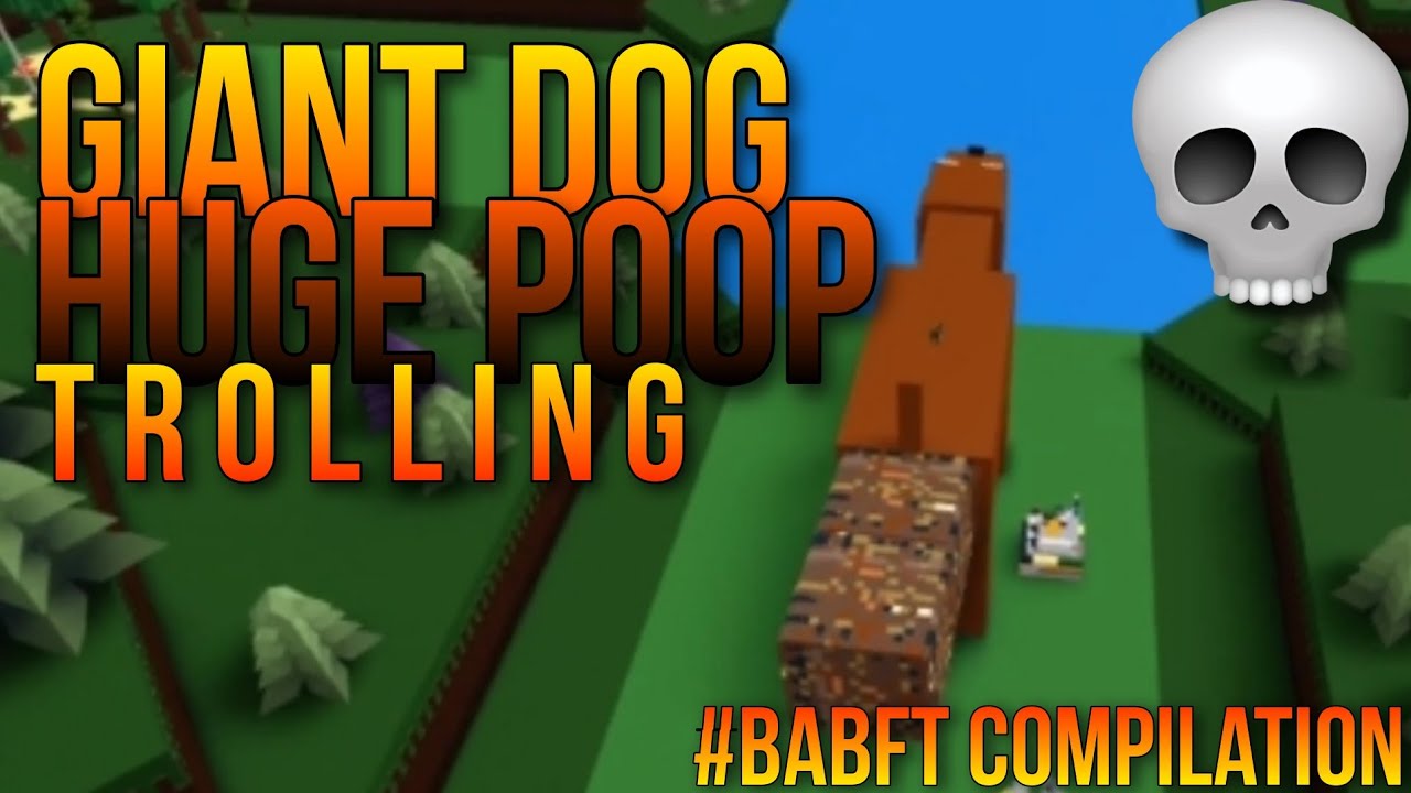 Giant Pooping Dog Compilation Funny Moments In Build a Boat (HUGE Poop ...