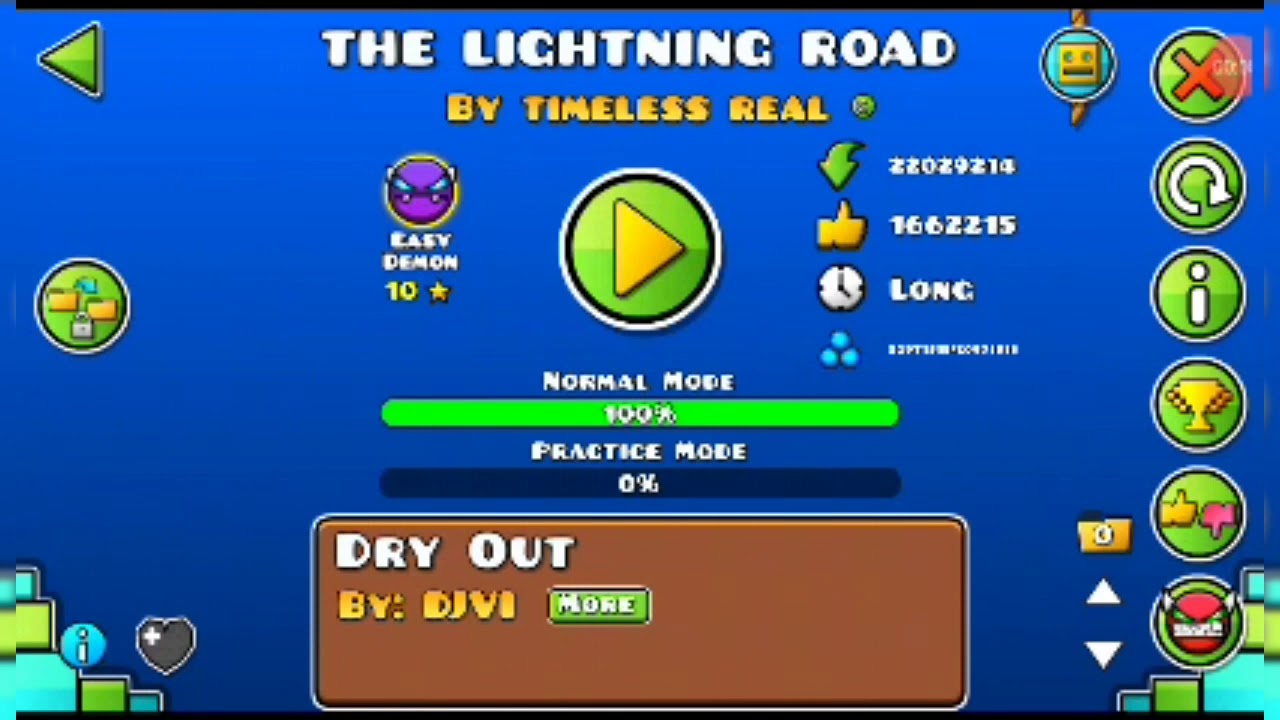 THE LIGHTNING ROAD-- GEOMETRY DASH - YouTube