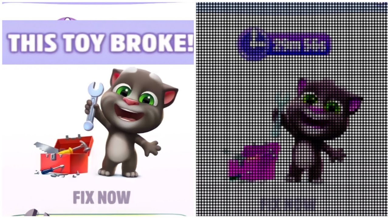 My Talking Tom 2 😺 Ooh Noo 😮 this toy broke! fix now 😔 #funny - YouTube