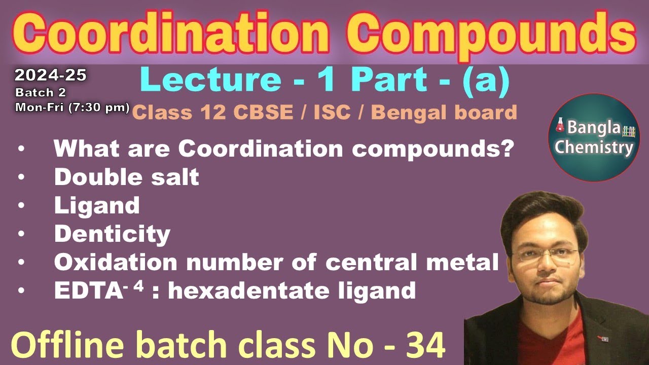 Coordination compounds-Class 12- L1(a)-Batch2- Coordination number ...