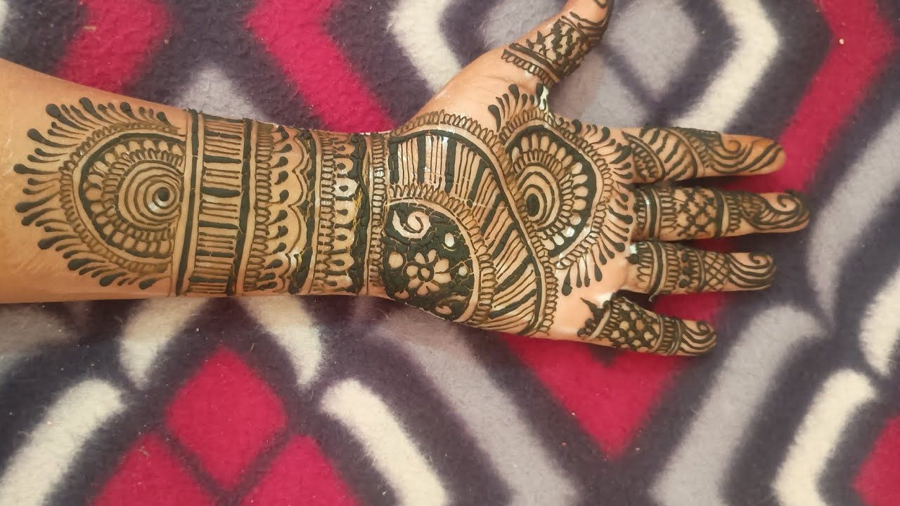 Simple and easy full hand bridal mehndi design|| simple mehndi design ...