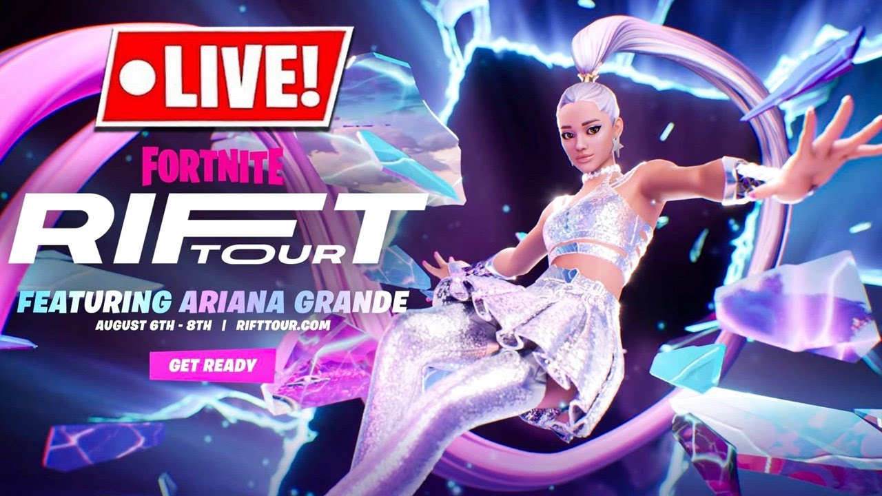 Fortnite ARIANA GRANDE *LIVE* Concert! (Rift Tour Event) - YouTube