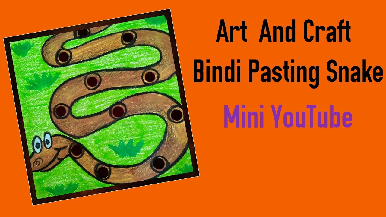 Colouring And Bindi Pasting Snake 🐍🐍🐍🐍Art And Craft. - YouTube
