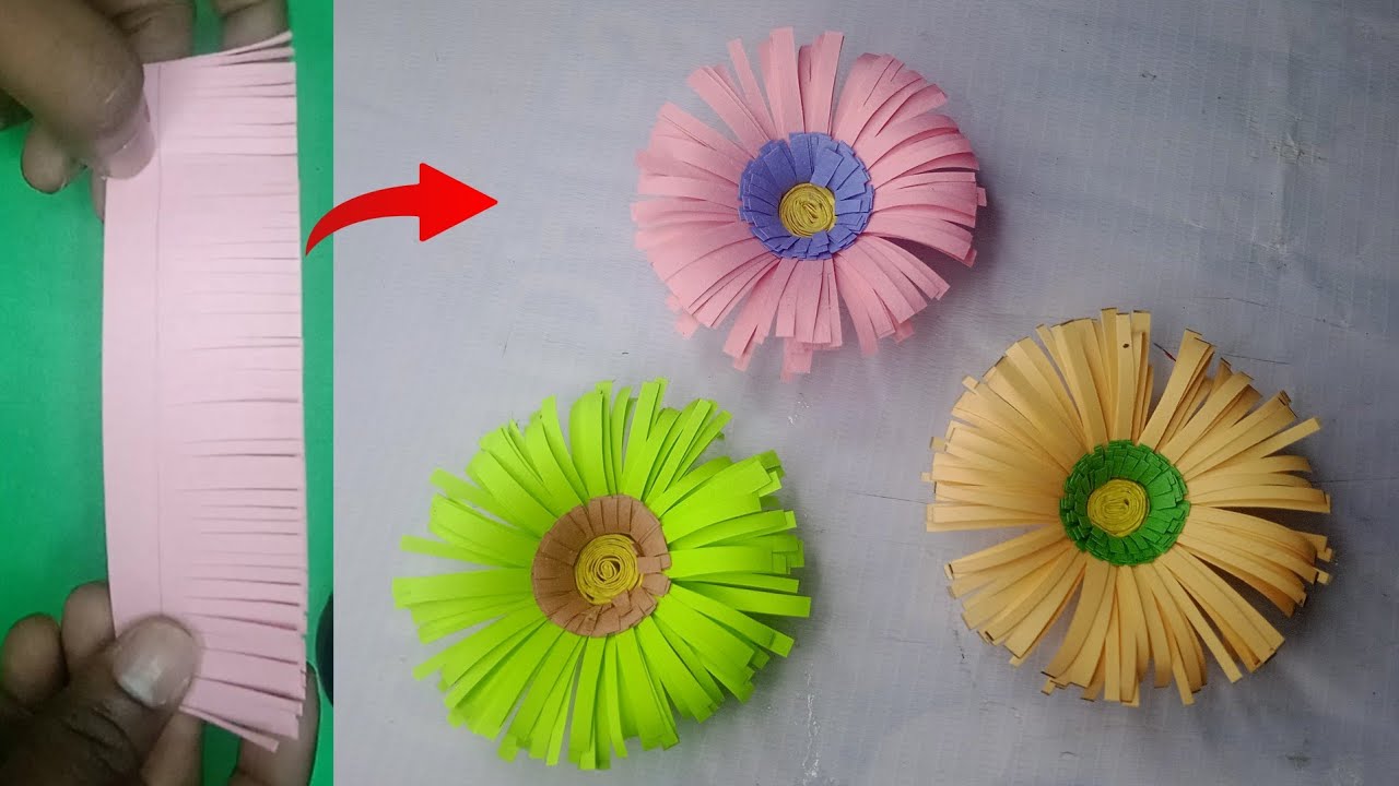 How to Make Diy Paper Flowers/Easy Flower Making/Diy Paper Craft/Kagaj ...