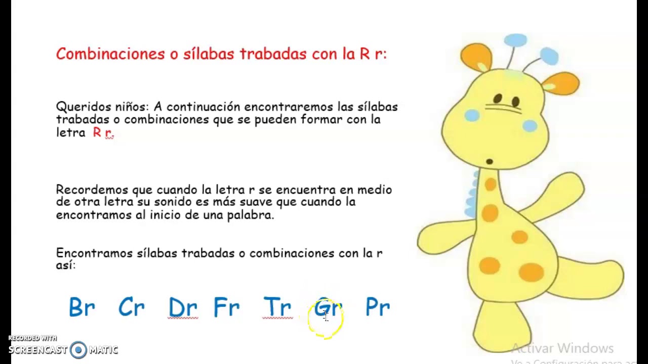 Silabas trabadas con la R r - YouTube