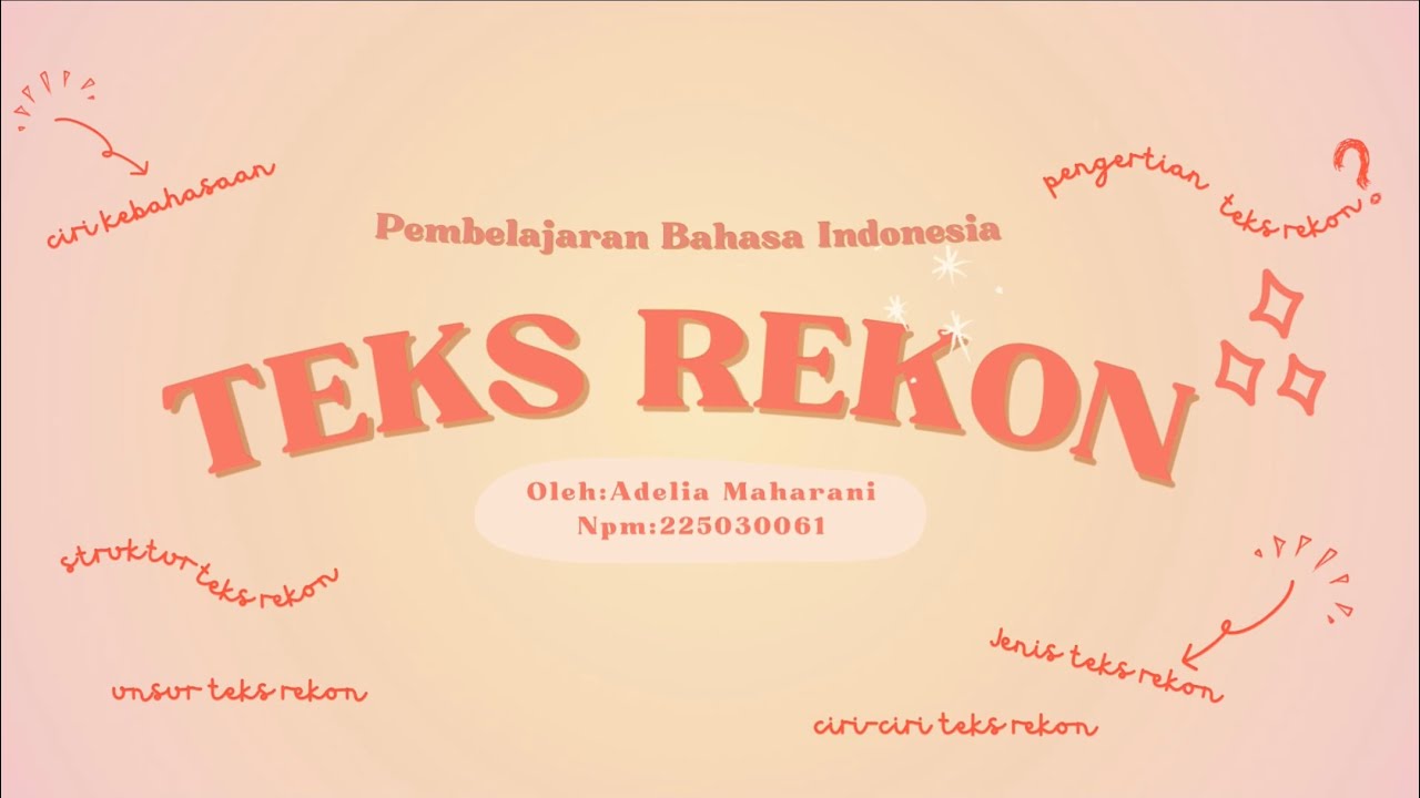 TEKS REKON_Materi Pembelajaran Bahasa Indonesia kelas 10 - YouTube