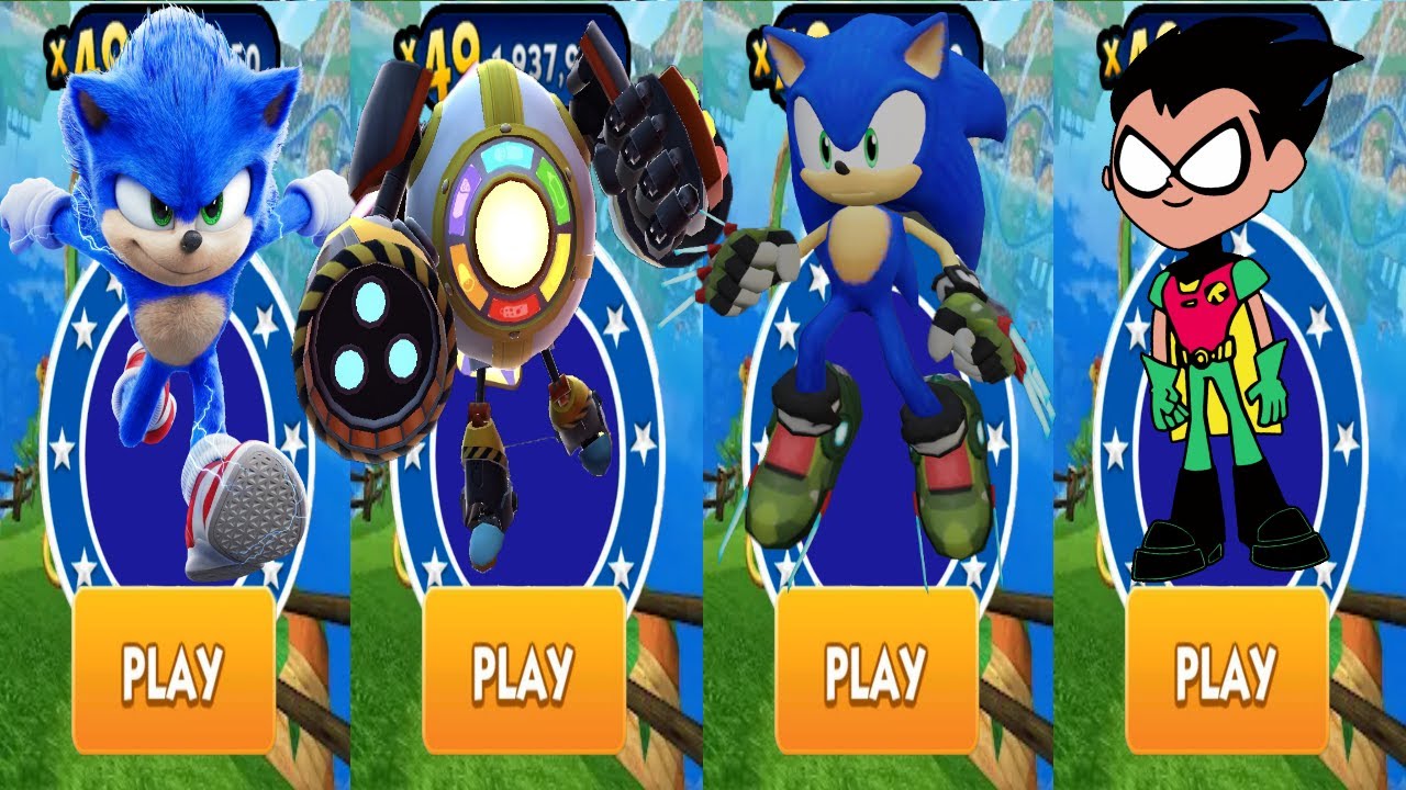 Sonic Prime Dash vs Robin Teen Titans Run Movie Sonic vs All Bosses Dr ...