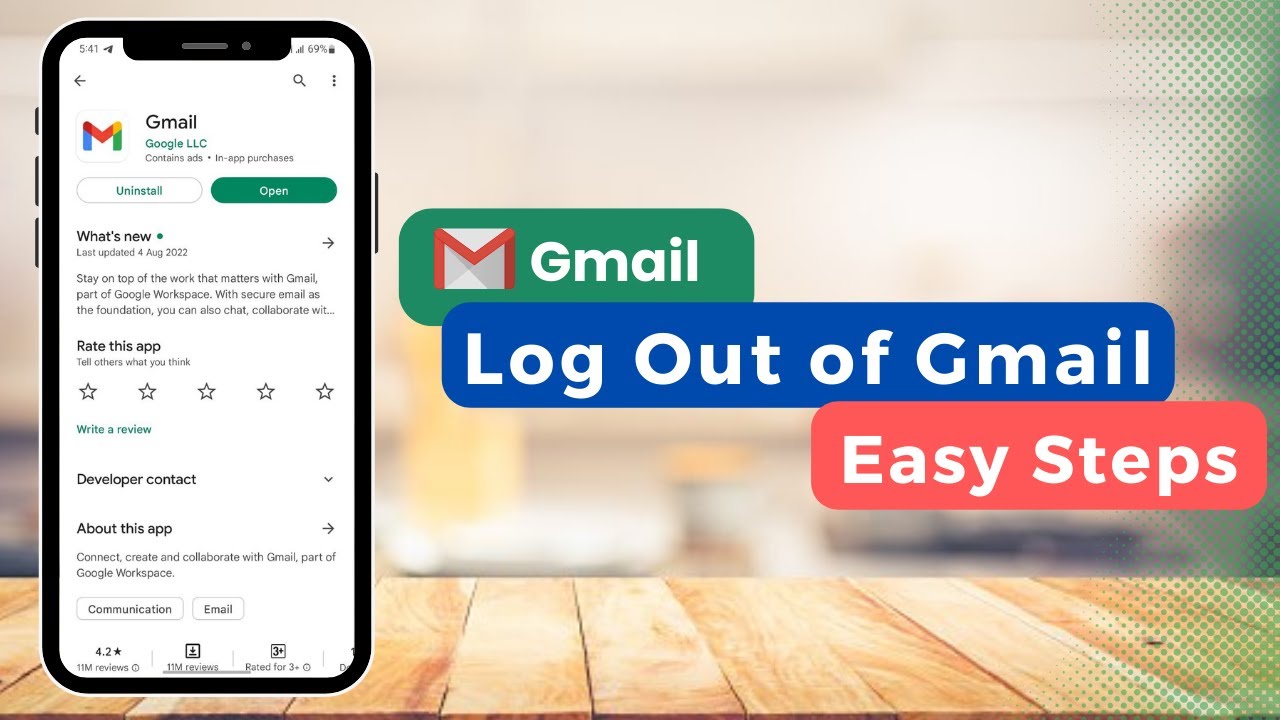 How To Logout Gmail From Phone (Android) 2022 - YouTube