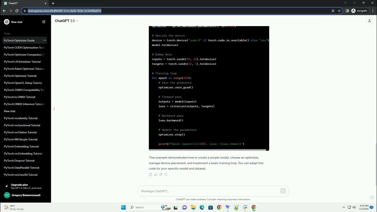 pytorch optimizer device - YouTube