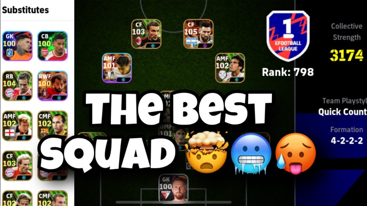 Best Efootball squad🤯🥶🥵| Efootball best accounts | Efootball Division 1 match | Efootball 24 ...