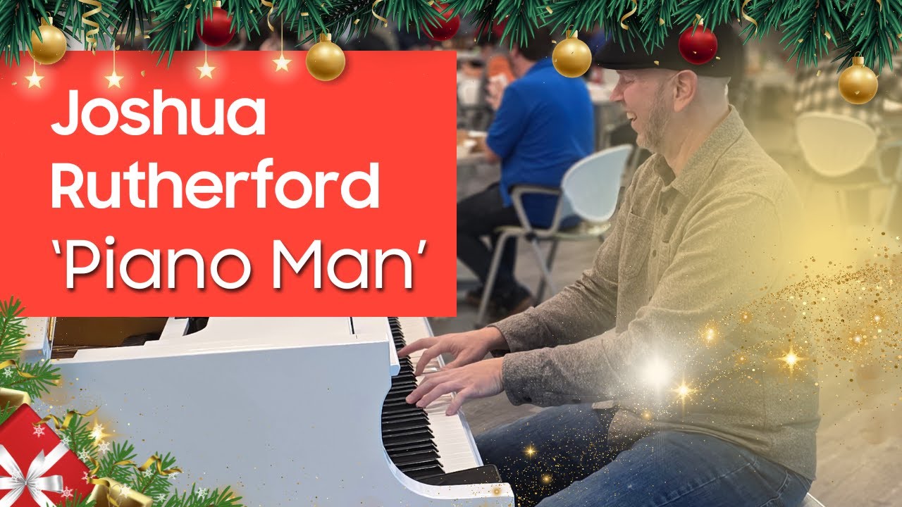 Senior engineer Joshua Rutherford plays the piano, serenades colleagues ...