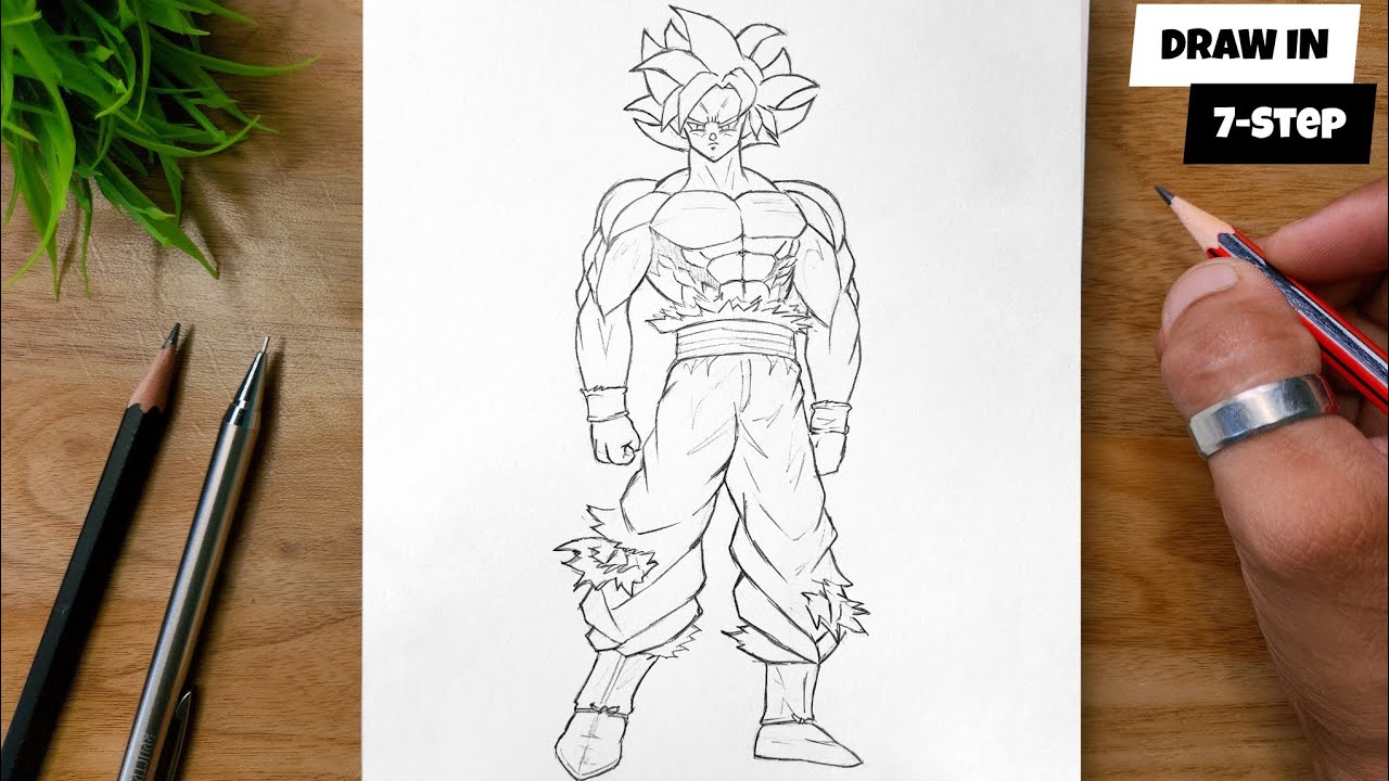 7 Simple Steps To Draw Goku Full Body (Even If You Are A BEGINNER ...